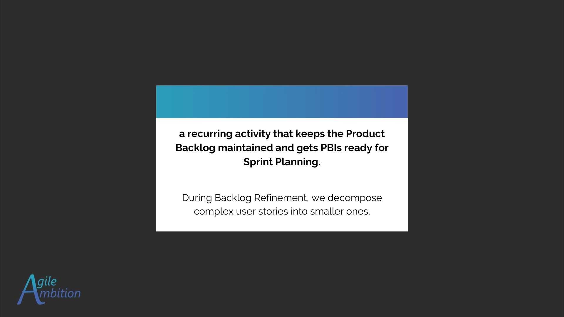 Backlog Refinement | Agile Ambition Backlog Refinement | Agile Ambition